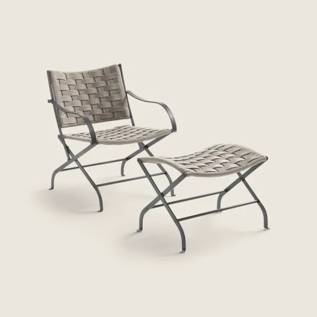Flexform Carlotta Outdoor Armchair in Steel, Dubai