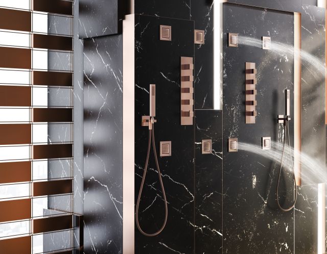 Gessi Body Jet: Adjustable Built-In Shower Part, Dubai