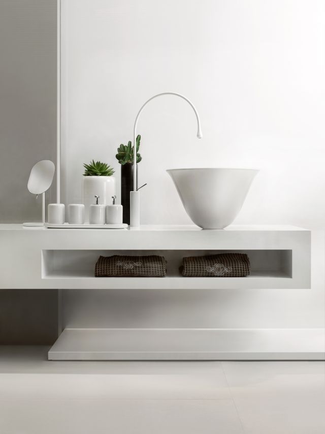 Gessi High Version Washbasin Mixer, Long Swivelling Spout - Gessi ...