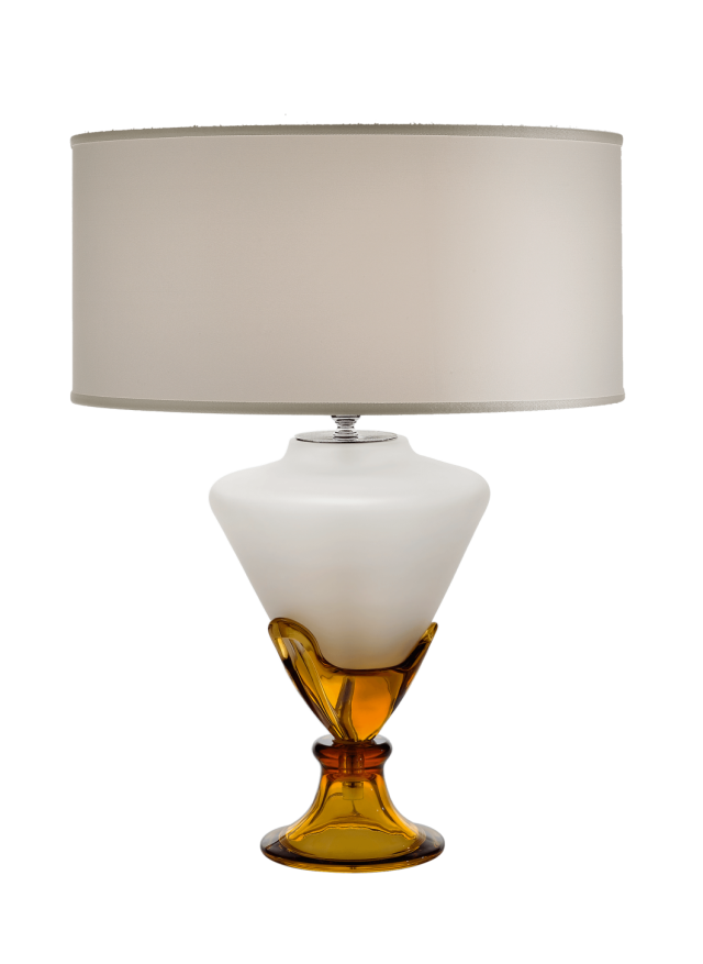 Italamp 8104 Crystal Table Lamp with Fabric Diffuser, Dubai