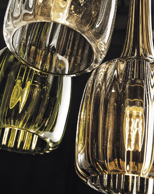 Italamp Bossanova Pendant Lamp with Blown Glass Diffusers