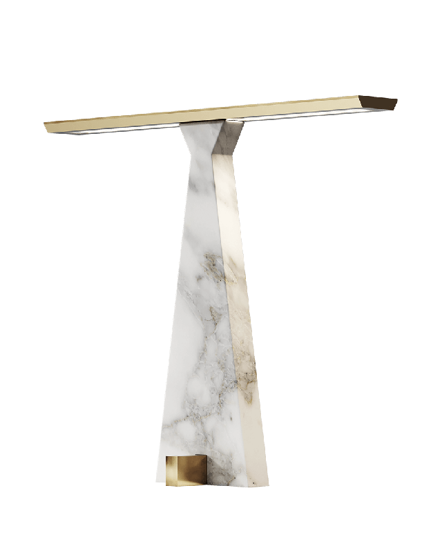 Italamp Traccia Table Lamp in Calacatta Marble, Dubai - Italamp - Table ...