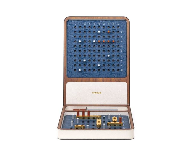 Pinetti Battleship Board Game in Walnut and Calf Leather - Pinetti ...