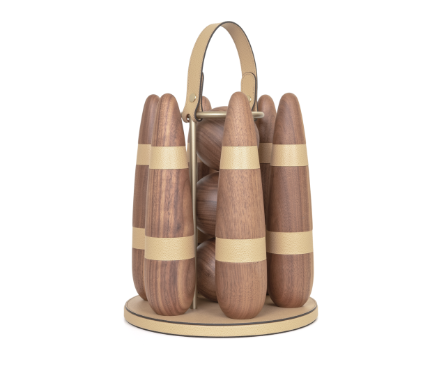 Pinetti Bowling Set in Canaletto Walnut Wood, Dubai - Pinetti - Games ...