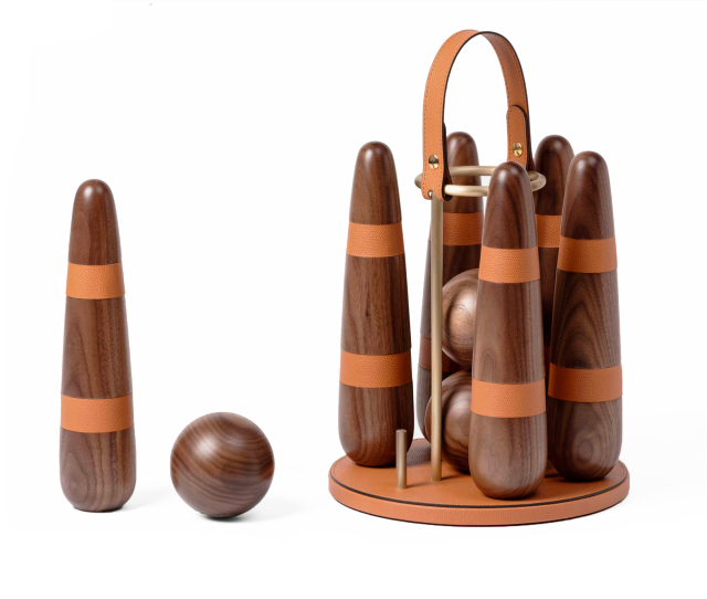Pinetti Bowling Set in Canaletto Walnut Wood, Dubai - Pinetti - Games ...