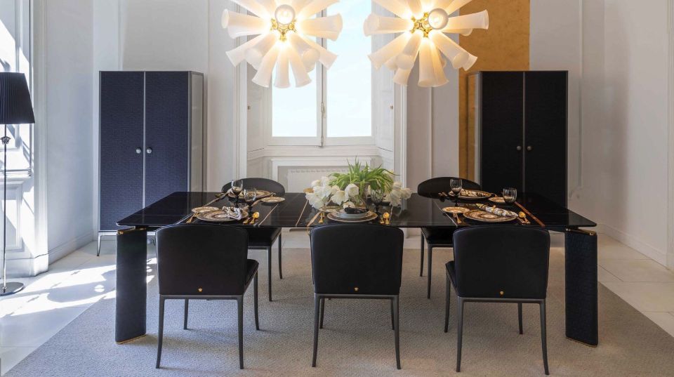 V-marble table - Versace Home - Tables — Solomia Home Furniture – Official Dealer Versace Home®