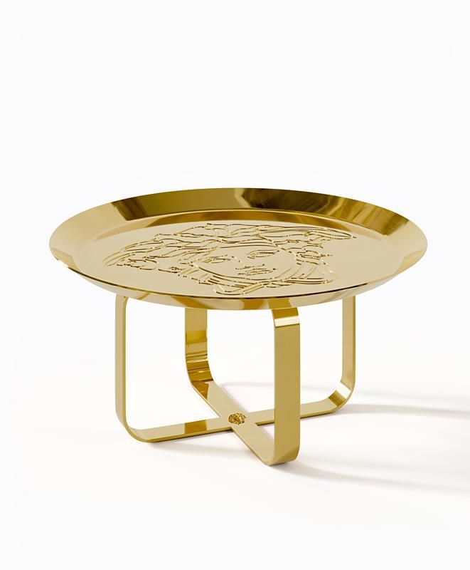 Versace Home Gold Unique Coffee Table, 60 cm Glass Top - Versace Home ...