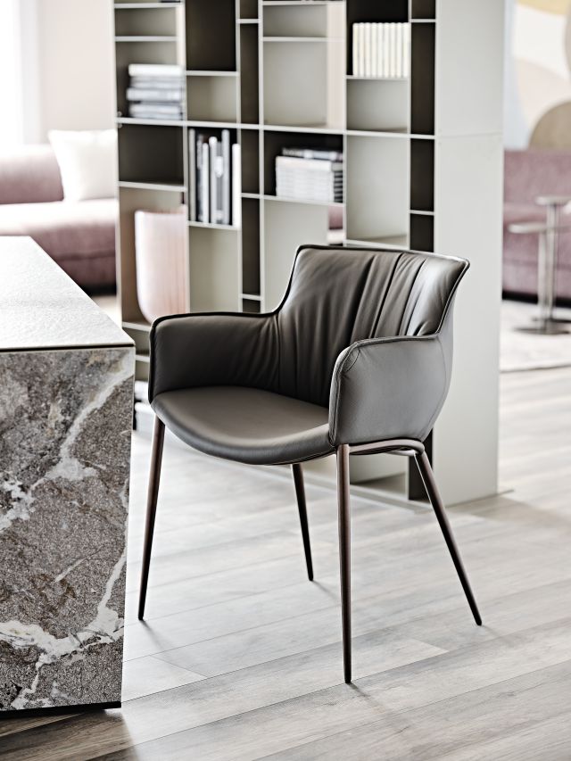 Cattelan Italia Rhonda Chair in Embossed Steel, Dubai
