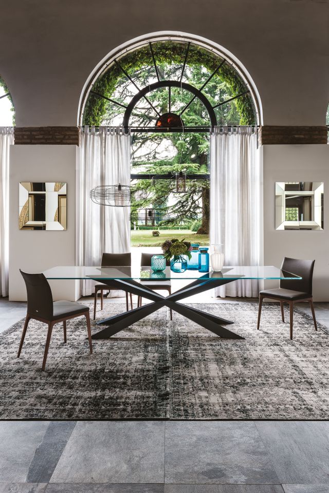Cattelan Italia SPYDER Table with Polished Stainless Steel Base ...