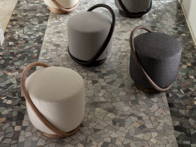 Porada Smile Pouf in Solid Ash Wood, Dubai - Porada - Poufs — Luxury ...