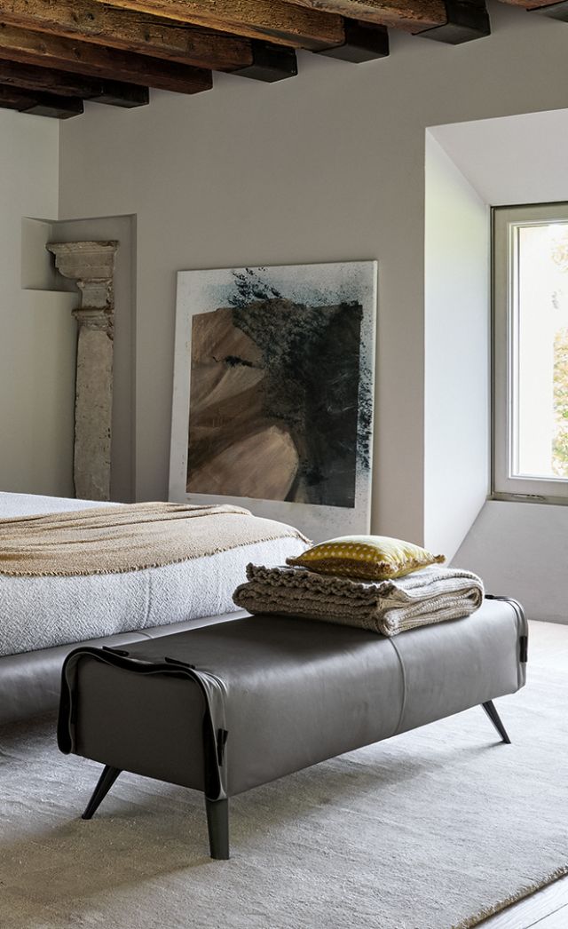 Bonaldo Cuff Bench and Pouf, Italian Design for UAE Homes